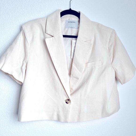 Sophie Rue | Jackets & Coats | Nwt Sophie Rue Crop Beige Blazer Button ...